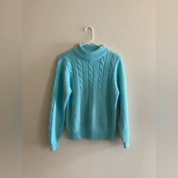 partners | Sweaters | Vintage Partners Cable Knit Sweater Blue 8s ...